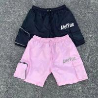 China Custom Print Logo Cargo Shorts Summer Fashion Streetwear Nylon Shorts Loose Casual Shorts With Zipper for Men for sale