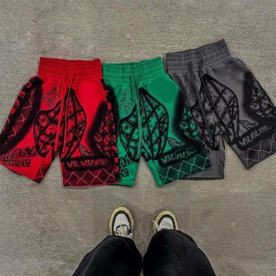 China Custom High Waist Digital Print Logo Shorts Acid Wash Vintage Summer Fashion Streetwear Shorts Loose Basketball Shorts for Men for sale