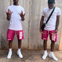 China OEM Service Acid Wash Sweat Shorts Streetwear Cargo Shorts Puff Printing 160 Grams for sale