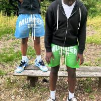 China Shorts Unisex Acid Wash Vintage Streetwear Plus Size 100% Cotton French Terry Shorts Embroidered Basketball Shorts for Men for sale