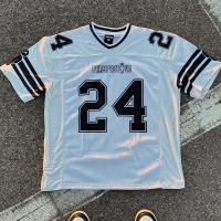 China Custom Clothing Manufacturers Screen Printed Mesh Sport Wear Cropped Jersey t Shirt Football Baseball Jersey Shirts for Men for sale