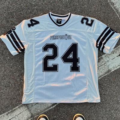 China Custom Clothing Manufacturers Screen Printed Mesh Sport Wear Cropped Jersey t Shirt Football Baseball Jersey Shirts for Men for sale