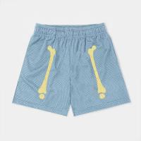 China Custom Summer Breathable Shorts Skull Print Logo Clothing Manufacturer Basketball Embroidered Double Layer Mesh Shorts for Men for sale