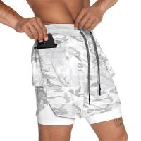 China Custom Gym Workout Shorts Men Gym Quick Dry Short 2 in 1 Inseam Athletic Men Compression Jogger Shorts for Men With Phone Pocket for sale