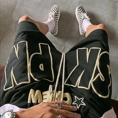 China Custom Jogger Oem Custom Logo High Quality Cotton 3d Puff Print Pill Zipper Streetwear Basketball Running Gym Shorts for Men for sale