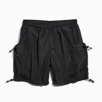 China Wholesale Custom LOGO Mens Summer Casual Elastic Waist Short Pants Nylon Cargo Utility Shorts for sale