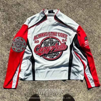 China Custom Sublimation Long Sleeve Soccer Jerseys  Polyester Shirt Lightweight  Anti Bacterial for sale