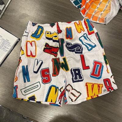 China Custom Logo Sublimation Print Jogger Mens Athletic Streetwear Sports Half Pants Quick Dry Fitness Gym Mesh Shorts 5 Inch Inseam for sale