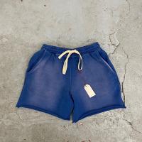 China 100% Cotton Acid Washed  Distressed Jogger Shorts Elastic Sports Urban Wear Shorts for sale