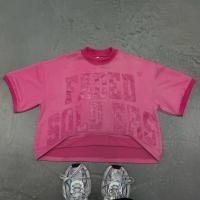 China Custom Acid Wash Distressed Vintage Ringer T Shirt Jersey Graphic Terry Thick Pima Cotton Boxy T-Shirt Retro Streetwear Tee Men for sale