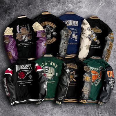 China Manufacturer Varsity Wholesale High Quality Letterman Jacket Men Custom Vintage Streetwear Winter Blank Varsities Button Jacket for sale