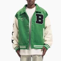 China 100% Polyester Streetwear Varsity Jacket Vintage Bomber Jacket Customized Size for sale