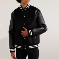 China Customized Logo Street Wear Varsity Jacket Mens Letterman Jacket Solid Pattern for sale