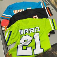 China Custom Jersey Logo Manufacturer Boxy T Shirts Quick Dry Oversized Waterproof Soccer Basketball Mesh Football T-shirt for Men for sale