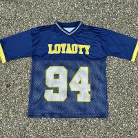 China Custom Jersey Logo Summer Cropped Boxy T Shirt Quick Dry Oversized Waterproof Soccer Football  Mesh Jersey T-shirt for Men for sale