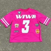 China Custom Jersey Retro Gym Polyester Sports Tee Cropped Sublimation Basketball Soccer Boxy Football Clubs Mesh Jersey  Tshirt Men for sale