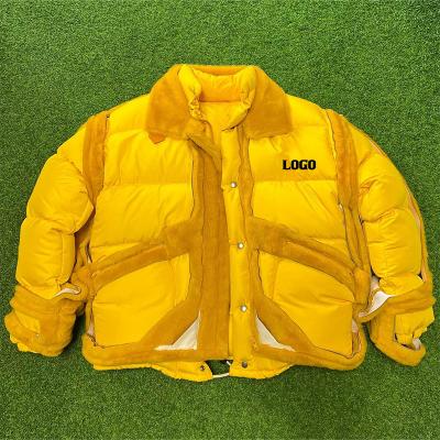 China Clothing Manufacturers Custom Cropped Winter Warm Fur Collar Lightweight Outdoor Designer Puffer Down Jacket Men for Women for sale