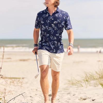 China Funny Pure Cotton Shirt Uv protection Athletic Quality Mens Knitted Holderness Professional Shirt Golf Polo Shirt for sale