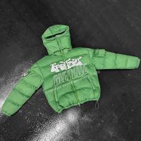 China Custom Designer Embroidery Streetwear Plus Size Bubble Zip up Coat Quilted Crop Man Women Winter Puffer Down Coats Jacket Men for sale