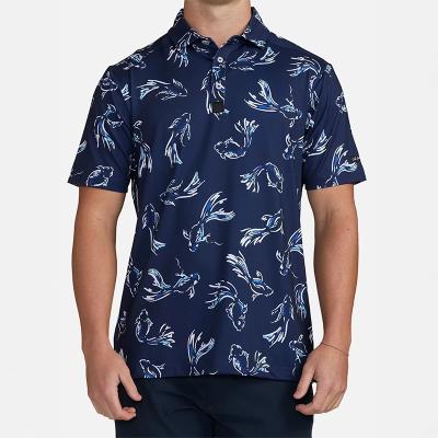 China Custom Pint Logo Hip Great High-quality Lightweight Trendy Breathable Rugby Novelty Shirts Lightweight Vintage Golf Polo Shirt for sale