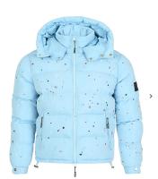 China Custom Logo Men's Light Weight Bubble Coats Digital Print Outdoor Puffer Jacket for sale