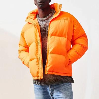 China Custom Logo Coat Men Thin Down Plus Size Jackets Quilted Puffer Bomber Polyester Winter Casual Jacket Coat for Men for sale