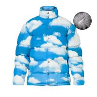 China Customized Design Logo Mens Oversized Puffer Jacket Ultra Light Sublimated Print for sale