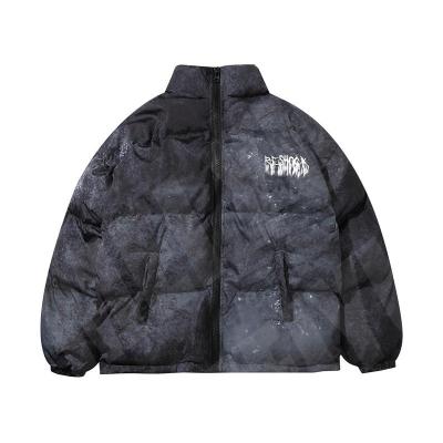 China Waterproof Full Zip Puffer Jacket Mens Streetwear Bomber Puffer Jacket Men for sale