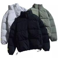 China Customized Logo Winter Puffer Jacket Full Zip Men'S Streetwear Puffer Coat OEM Service for sale
