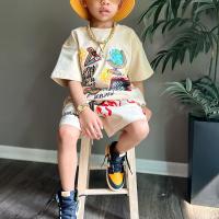 China OEM Service Kids Two Piece Shorts Set Screen Printing T Shirt And Short Set for sale
