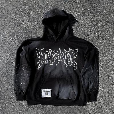 China Silk Screen Printing French Terry Fleece Hoodie Streetwear Mens Hoodies Autumn Season for sale
