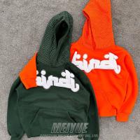 China 500gsm Custom Rhinestone Hoodie French Terry Hoodie Streetwear Puff Print for sale