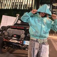 China Fashionable Streetwear Rhinestone Hoodie Mens Hip Hop Hoodies Double Layer for sale
