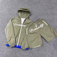 China Custom Sublimation Print Nylon Hoodie And Shorts Sweatsuit Jogger Set Fabric Nylon for sale