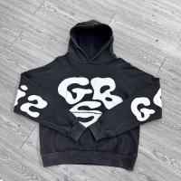 China Custom Embroidered Patch logo Acid Washed Vintage Oversized Pullover No String Streetwear Heavyweight Hoodies for sale