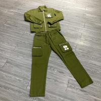 China Polyester Custom Windbreaker Cargo Sweatpants Set Men's Zip Up Jacket With Custom Label for sale