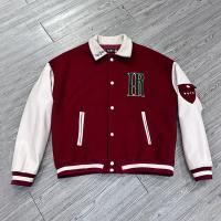 China Customized Size Men's Varsity Jacket With Chenille Embroidery Logo And Leather Sleeves for sale