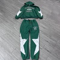 China Custom Sweat Suits Rhinestone Distressed Screen Print Logo Hoodie Acid Washed Legging Sweatpants Vintage Tracksuits For Men for sale