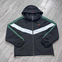 China Custom Embroidered Logo Track Nylon Jacket Windbreaker Color Contrast Patchwork Lightweight Waterproof Jacket for sale