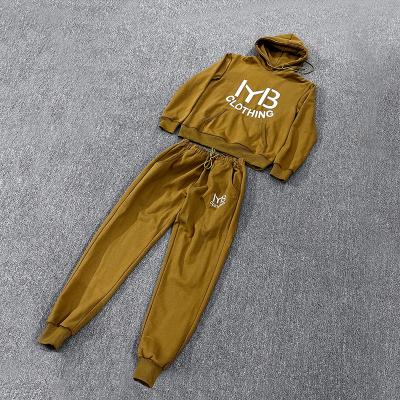 China Custom Sweatsuit 100% Cotton Activewear Screen Logo French Terry Hoodie Joggers Sweatpants And Hoodie Set Tracksuit For Men for sale