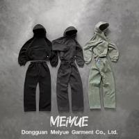 China Custom Blank Zip Up Plain Pullover Hoodie Joggers Baggy Sweatpants Hoodie Set Jogging Suits Sweatsuit Tracksuits For Men for sale