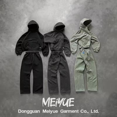 China Custom Blank Zip Up Plain Pullover Hoodie Joggers Baggy Sweatpants Hoodie Set Jogging Suits Sweatsuit Tracksuits For Men for sale