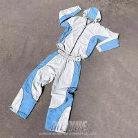 China Custom Sweatsuit Embroidery Zip Up Jacket Jogger Set Color Block Nylon Sweat Pant Windbreaker Tracksuits For Men for sale