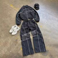 China Custom Nylon Windbreaker Jacket Track Pant Windbreaker Zip Up Jacket Sweatpants Set Jogging Suit Tracksuits Unisex for sale