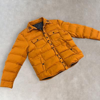 China Embroidery logo Down Coat Men's Winter Outdoor Warm Windproof Down Coat Thicken Bubble Windbreaker Casual Down Coat Custom Logo for sale