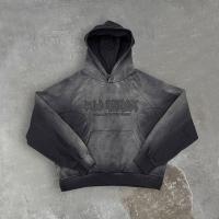 China Fashion Washed Hoodies Oversized Pullover Embroidered Print Custom logo Acid Wash Vintage French Terry Hoodies Manufacturers for sale