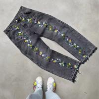 China Custom Oversized Denim Jeans Pant Wide Leg Baggy Denim Embroidered Jeans Low Price Free Sample High Quality for sale