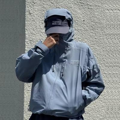 China Custom Lightweight Casual Waterproof Jacket Zipp up Nylon Jacket with Hooded for Men Streetwear Cropped comfort Designer Jacket for sale