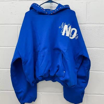 China Custom logo Sweatshirt Embroidery Screen Print Transfers Sweatshirt Pullover French Terry Boxy Sweatshirt with Rhinestone Hooded for sale