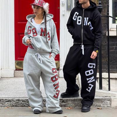 China French Terry Streetwear Tracksuit with 400grams Fabric Weight and Breathable Design for Unisex Comfort for sale